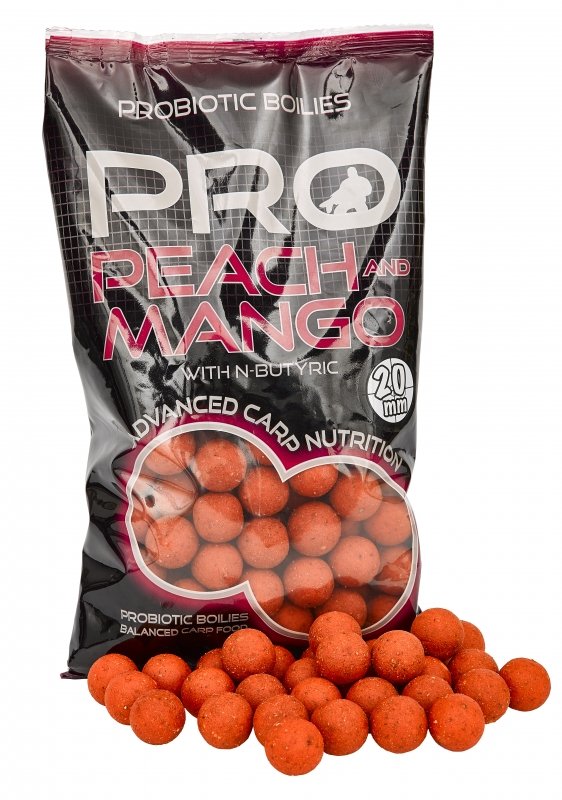 Starbaits Probiotic Boilies Peach & Mango 20mm 1kg